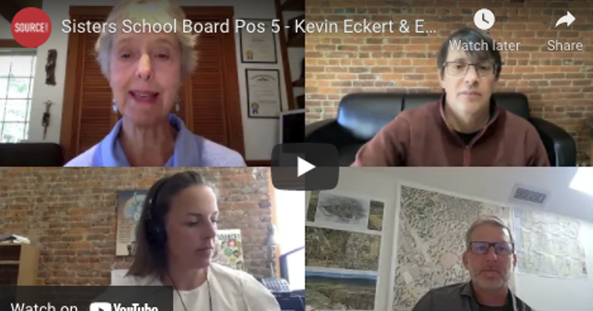 WATCH: Sisters School Board Pos 5 - Kevin Eckert & Edie Jones | The ...