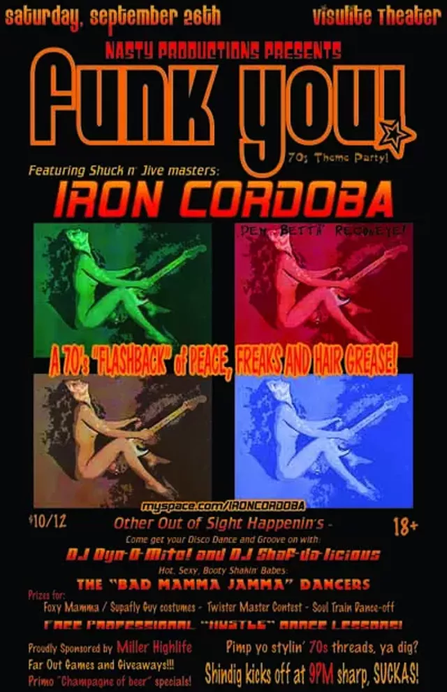 PARTY: "Funk You! 70s Theme Party" at Visulite Theatre | See & Do ...