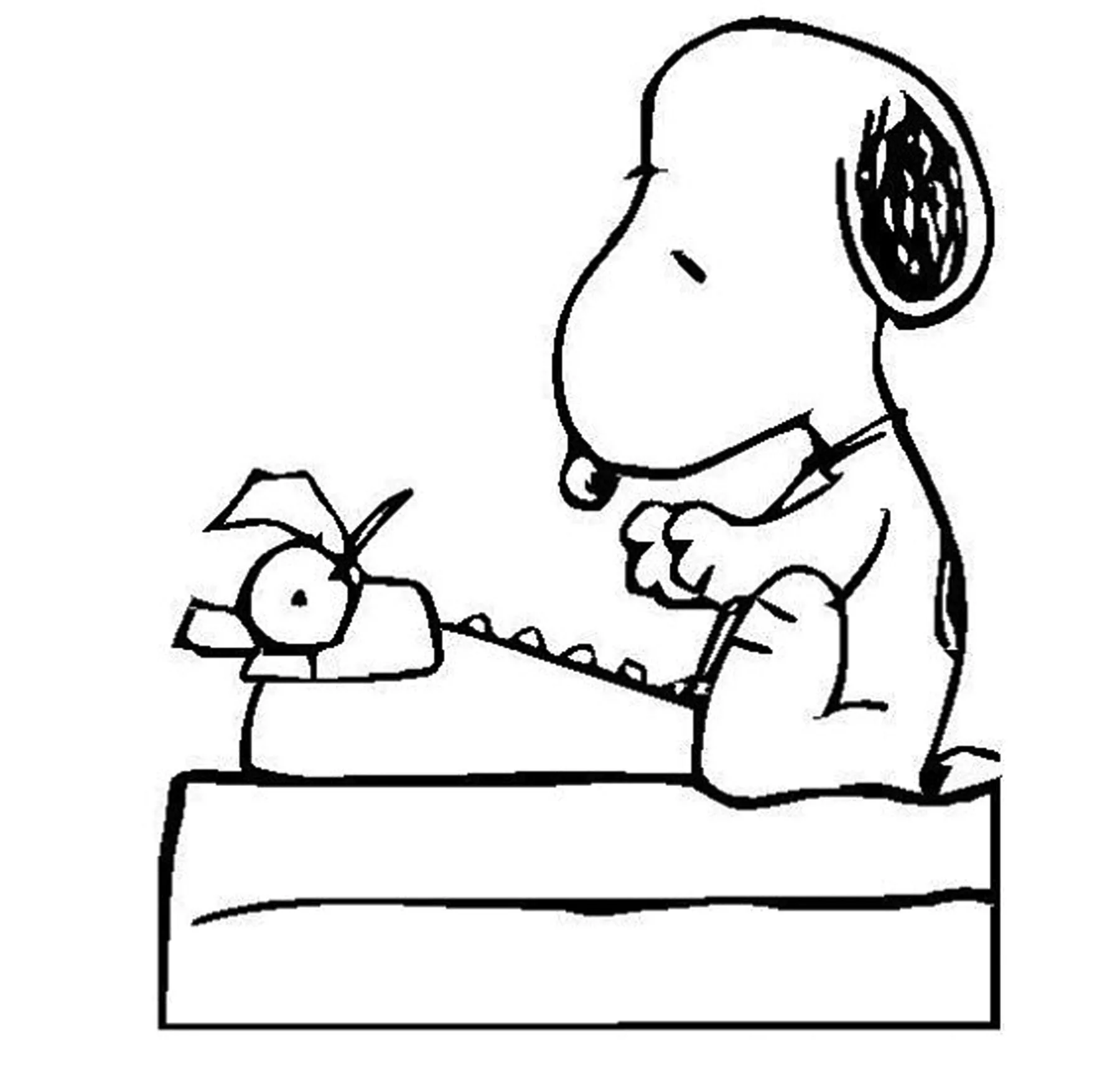 Snoopy Writing