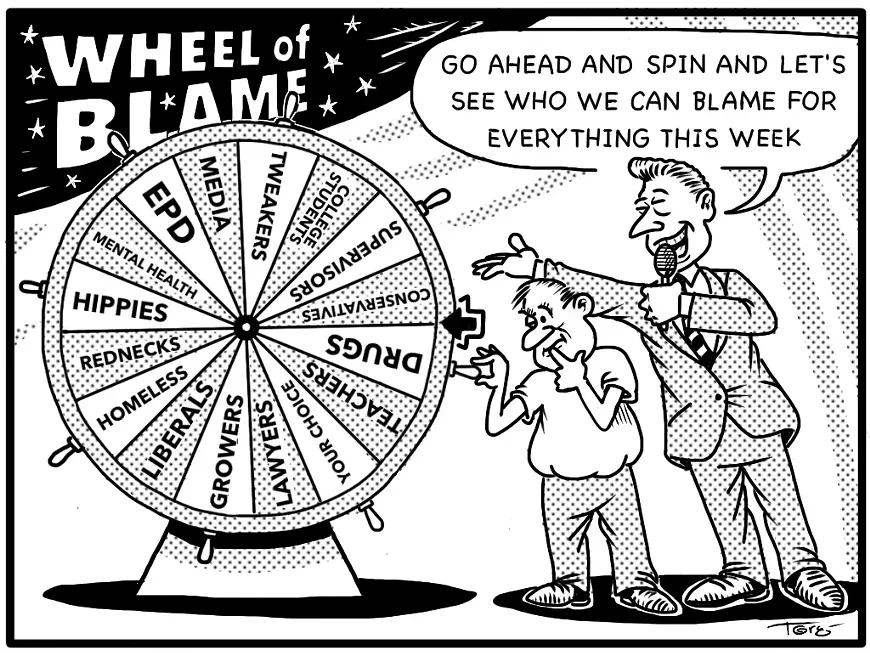 Wheel of Blame | Cartoon | North Coast Journal
