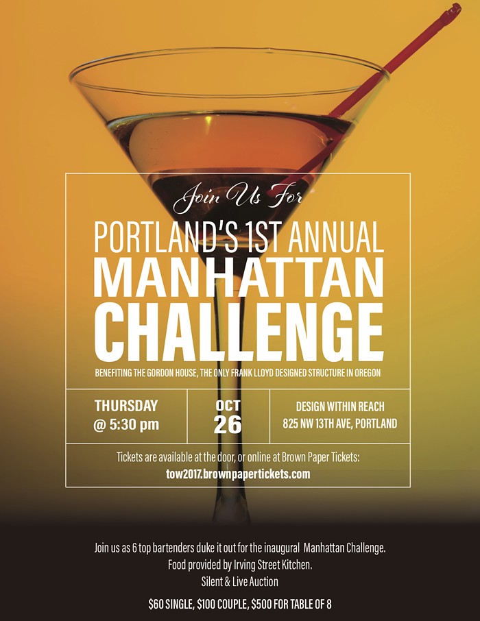 Six Portland Bartenders Competing in Manhattan-Off for Charity ...