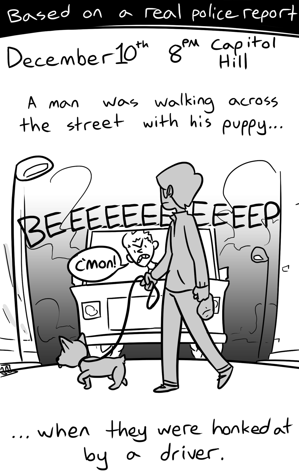Police Reports Illustrated: When Road Rage and Puppy Poop Collide - The ...