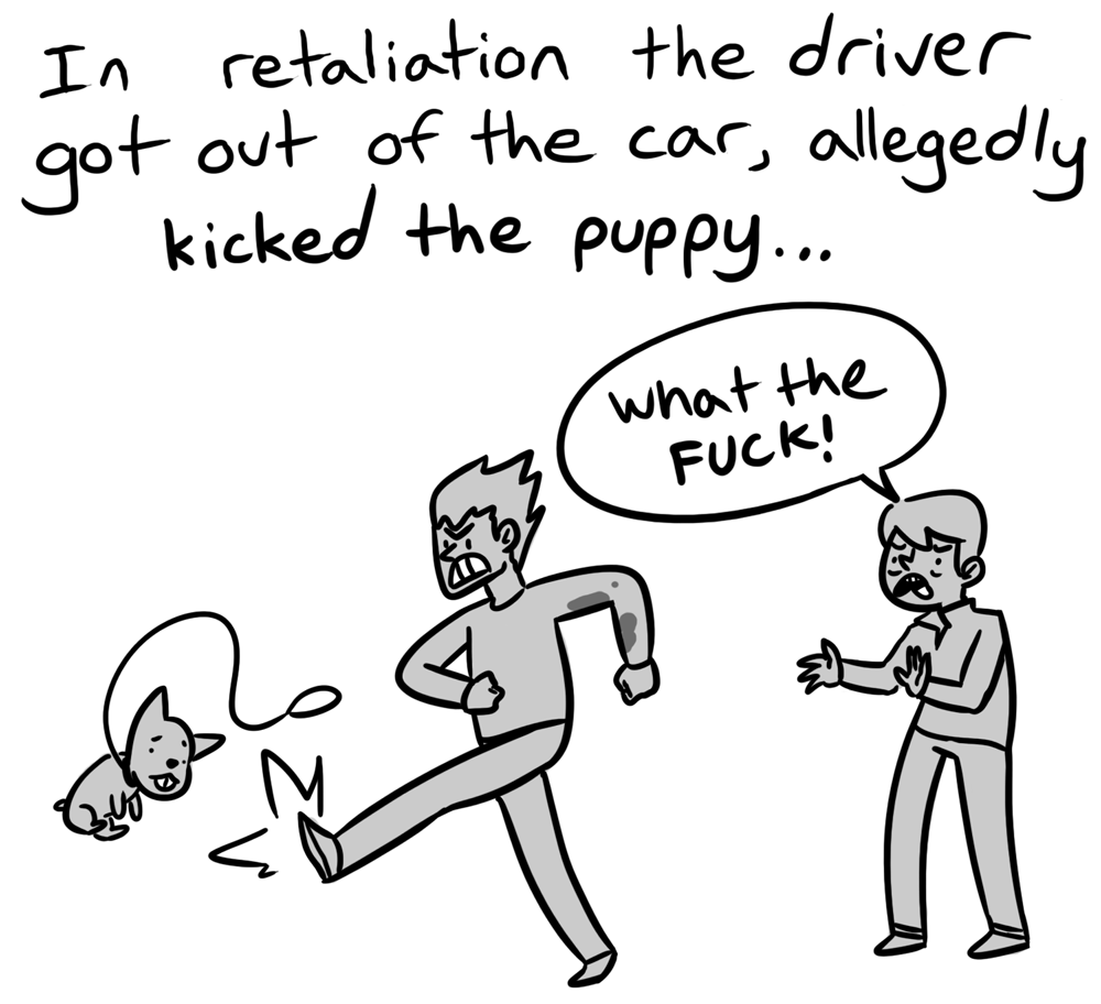 Police Reports Illustrated: When Road Rage and Puppy Poop Collide - The ...