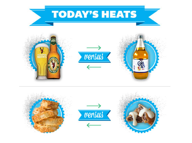 Day 7: Keith’s vs Colt 45 and Onion rings vs Donair egg rolls ...